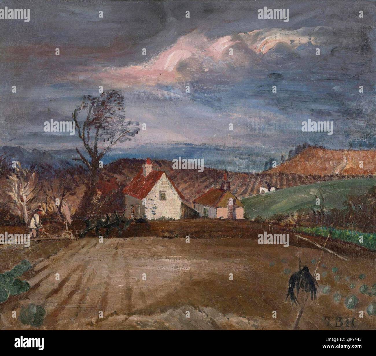 Thomas Hennell - Ploughing - 8849 Stock Photo - Alamy