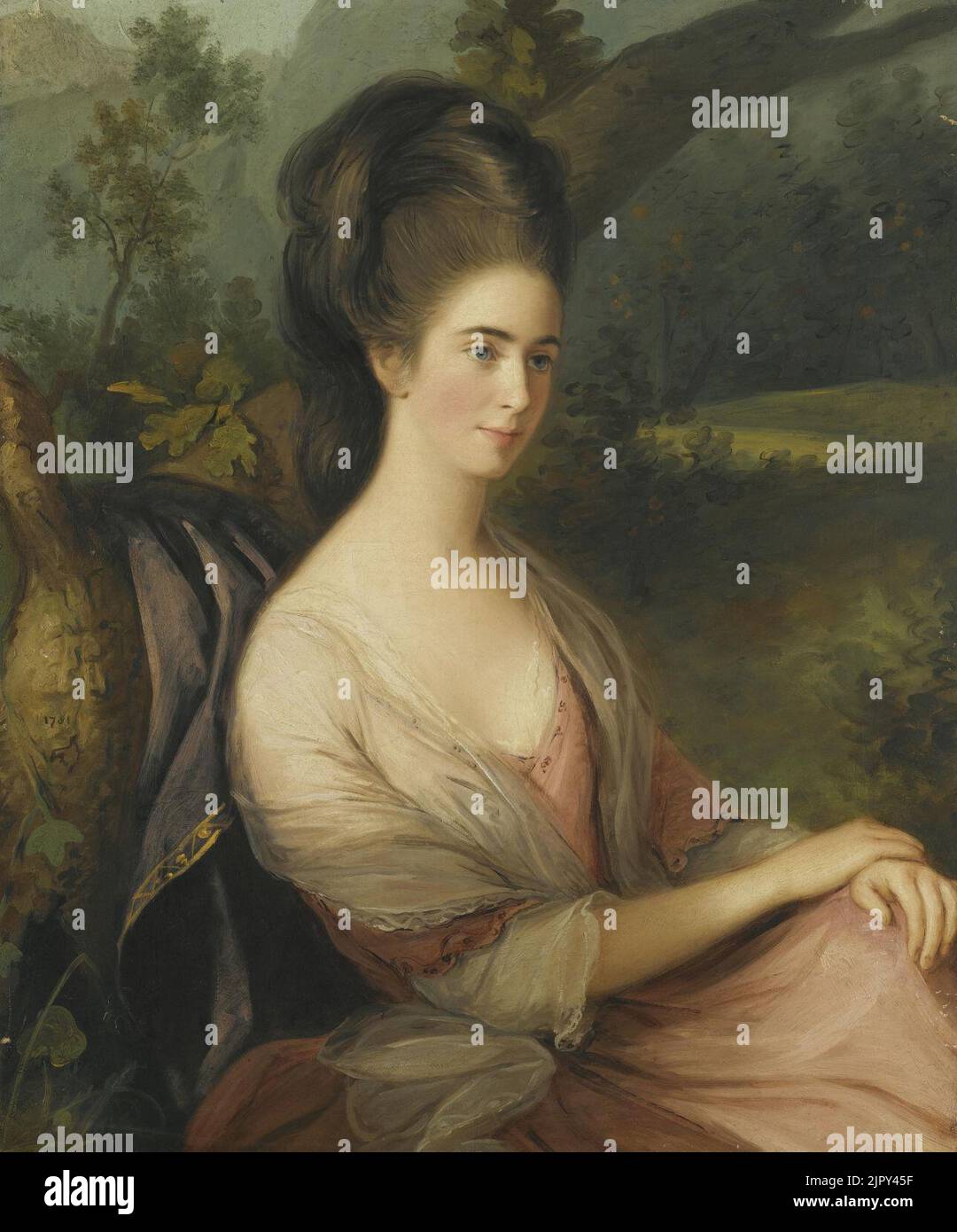 Thomas Hickey - Portrait of Miss Charlotte Dee Stock Photo - Alamy