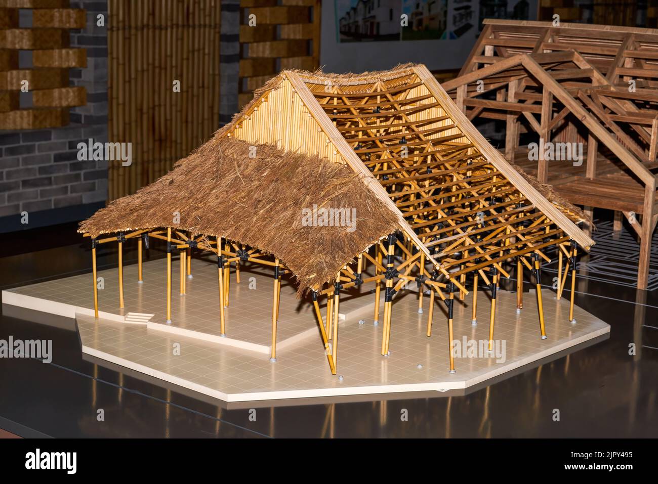 Make beautiful wooden house models Stock Photo - Alamy