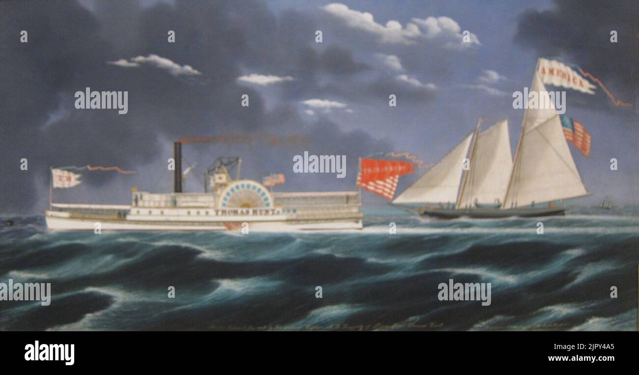 Thomas Hunt and America by James Bard, 1852 Stock Photo - Alamy