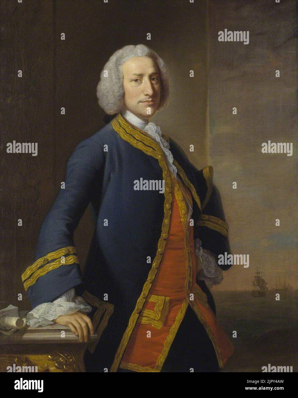 Thomas Hudson (1701-1779) (attributed to) - George Anson (1697–1762 ...
