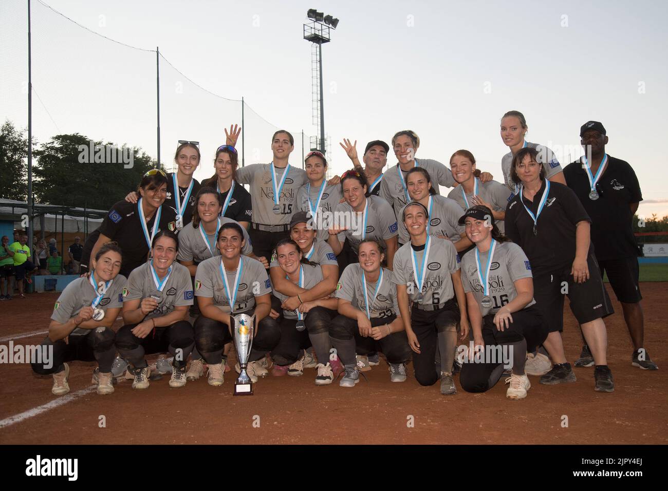 Bollate, Italy. 20th Aug, 2022. silver medal team Forli Softball during ...