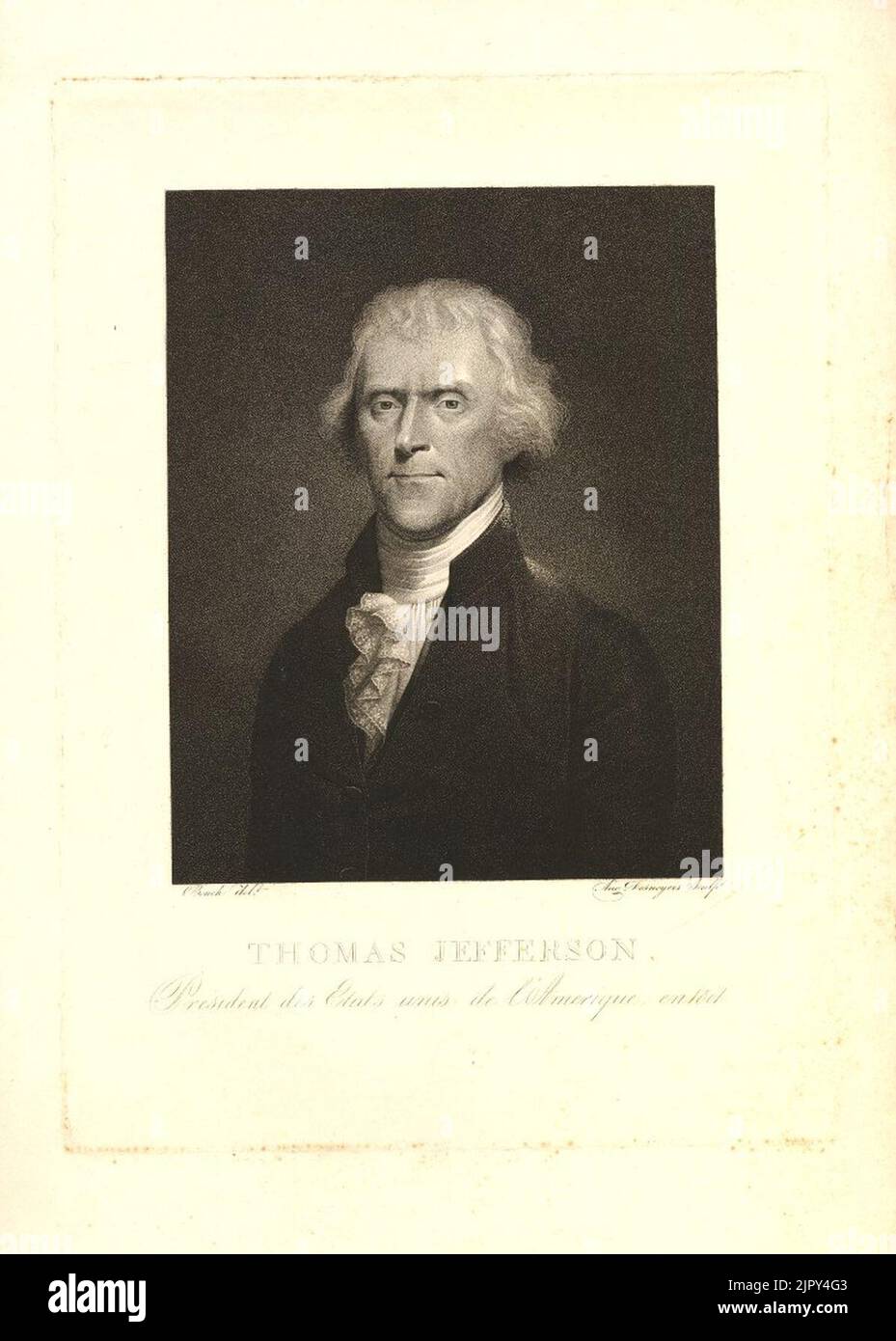 Thomas Jefferson by Auguste Gaspard Louis Boucher Desnoyers Stock Photo ...