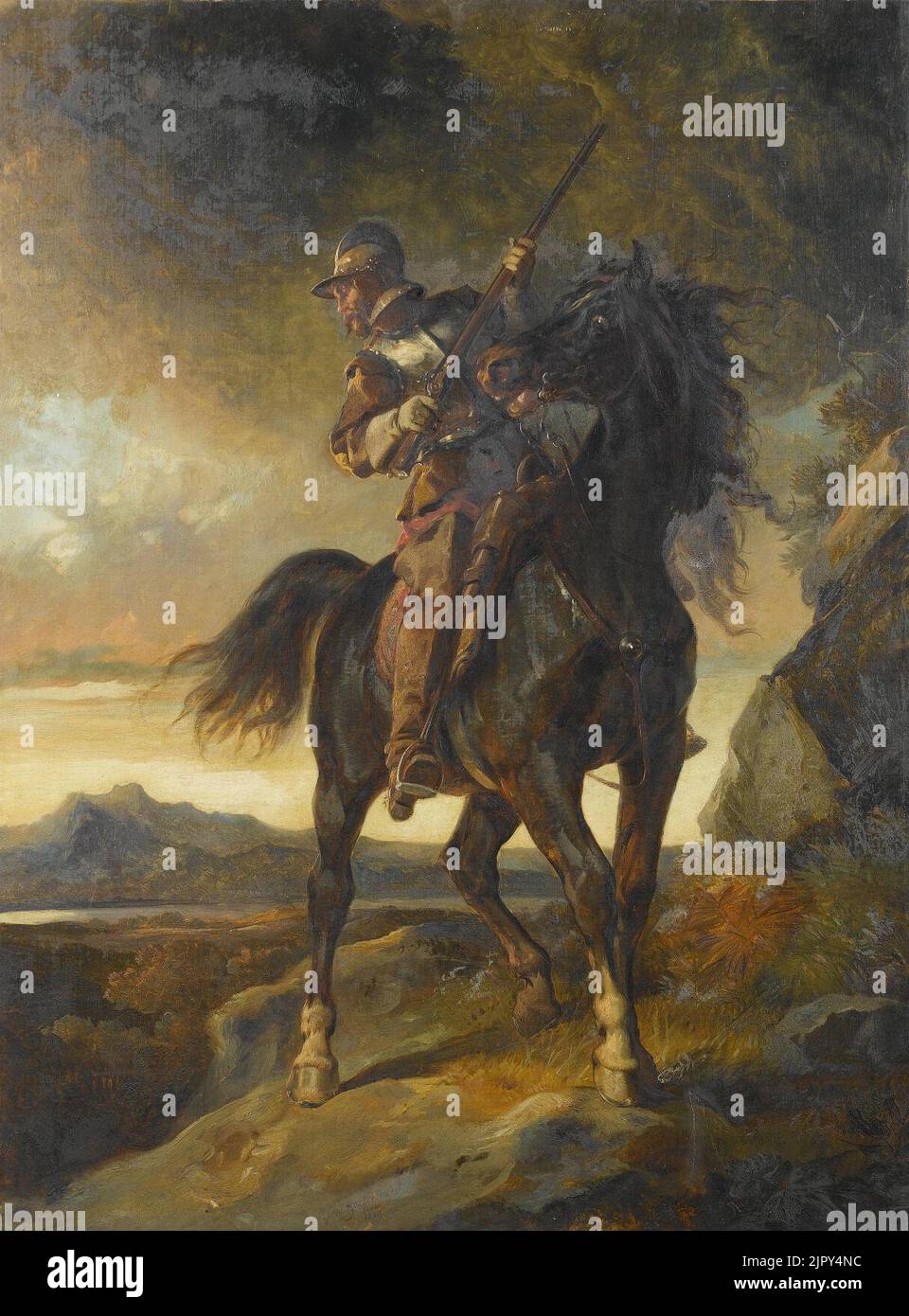 Thomas Jones Barker - The Moss-trooper Stock Photo - Alamy