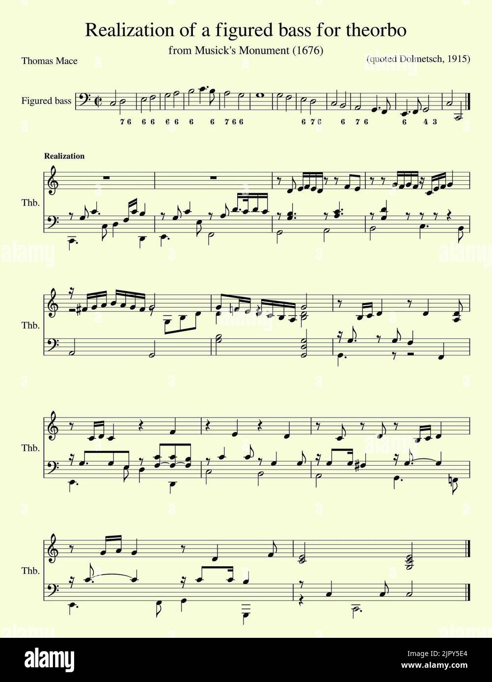 Thomas Mace theorbo Stock Photo - Alamy