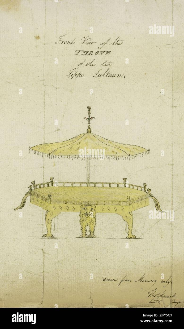 Thomas Marriott, Benjamin Sydenham - Throne of Tipu Sultan Stock Photo ...