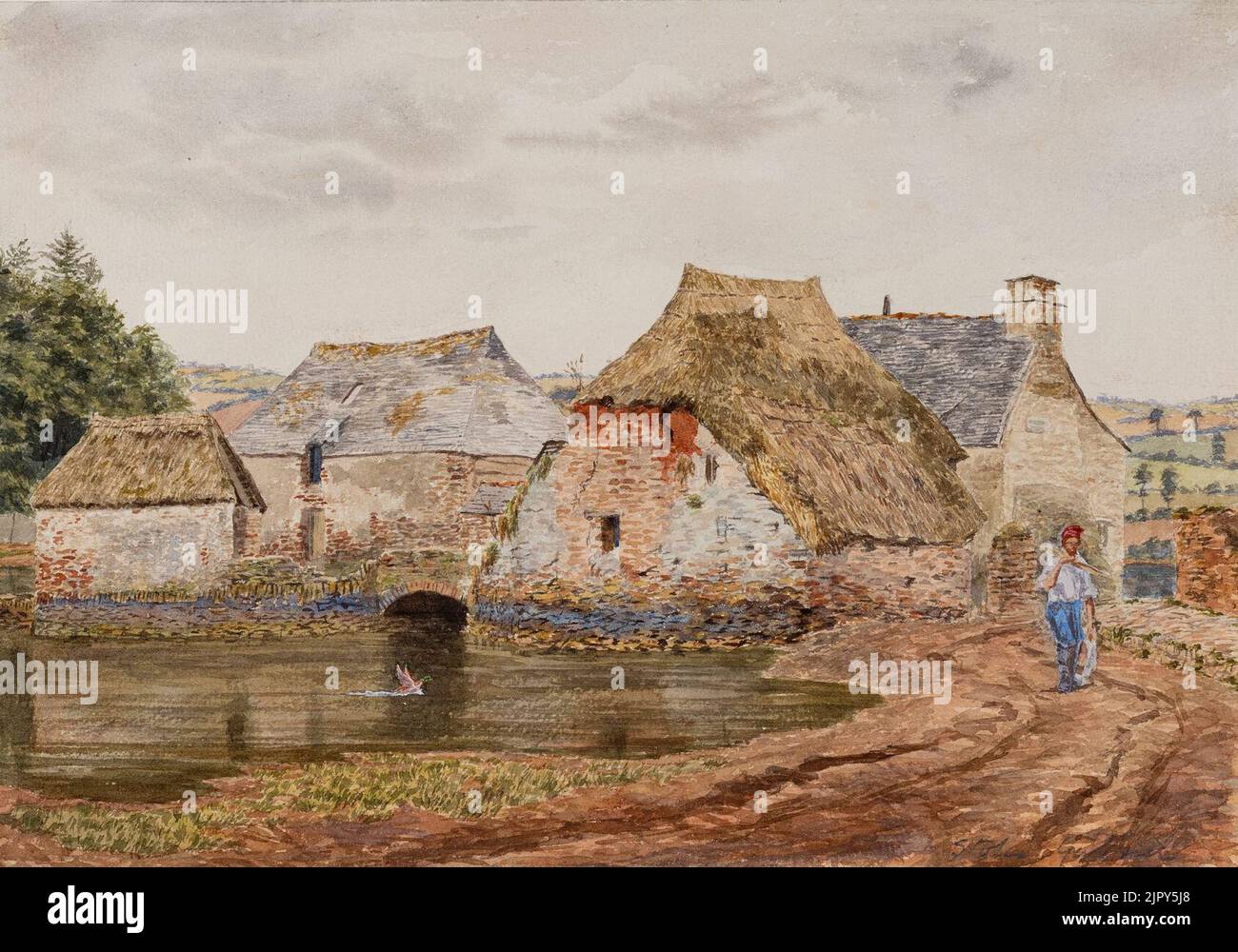 Thomas Matthew Rooke - Stoke Gabriel on the Dart - circa 1885 - Rooke ...