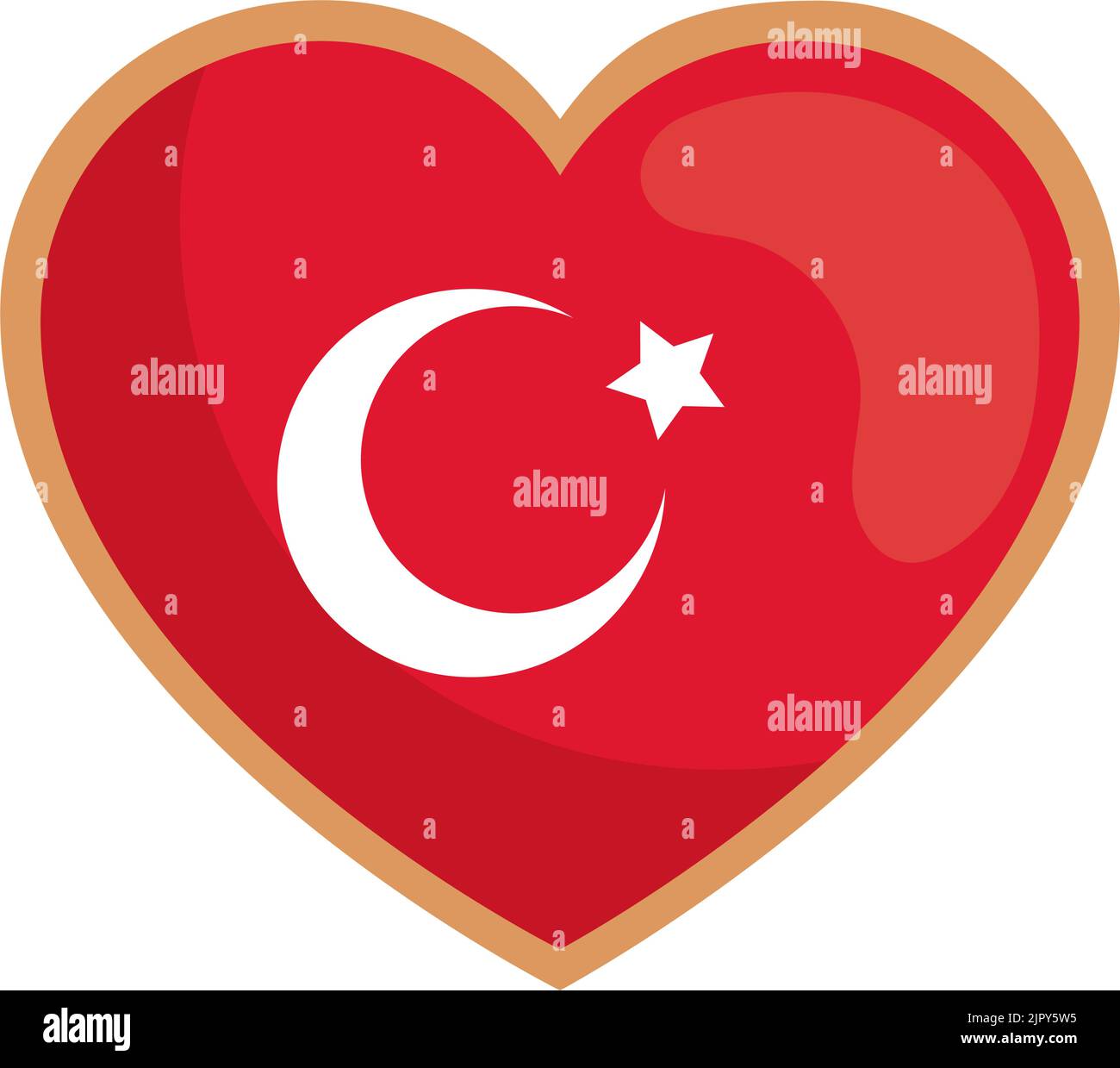 turkey flag in heart Stock Vector Image & Art - Alamy