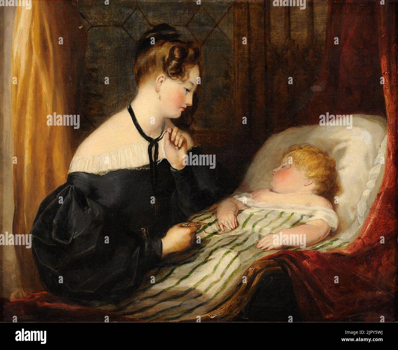 Thomas Musgrave Joy Der wohlbehütete Schlaf 1835 Stock Photo - Alamy