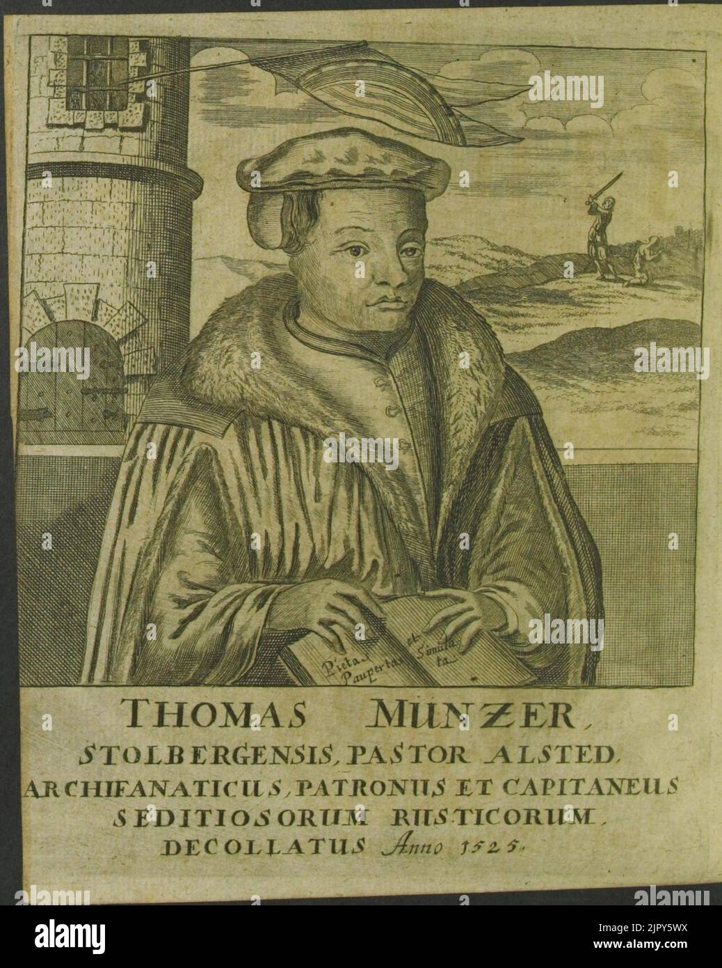 Thomas Müntzer (Porträt aus einer Biografie von 1720 Stock Photo - Alamy