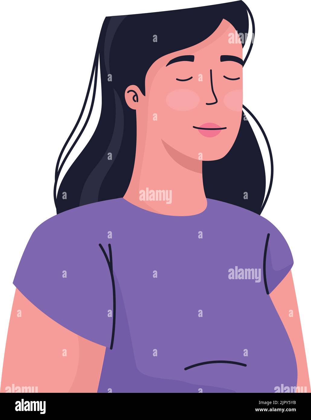 Wearing purple shirt Stock Vector Images - Alamy