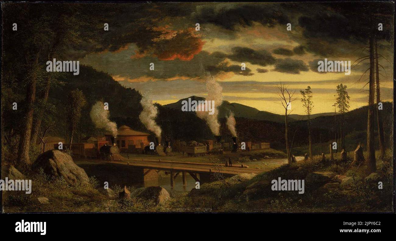 Thomas Pritchard Rossiter - Opening of the Wilderness Stock Photo - Alamy