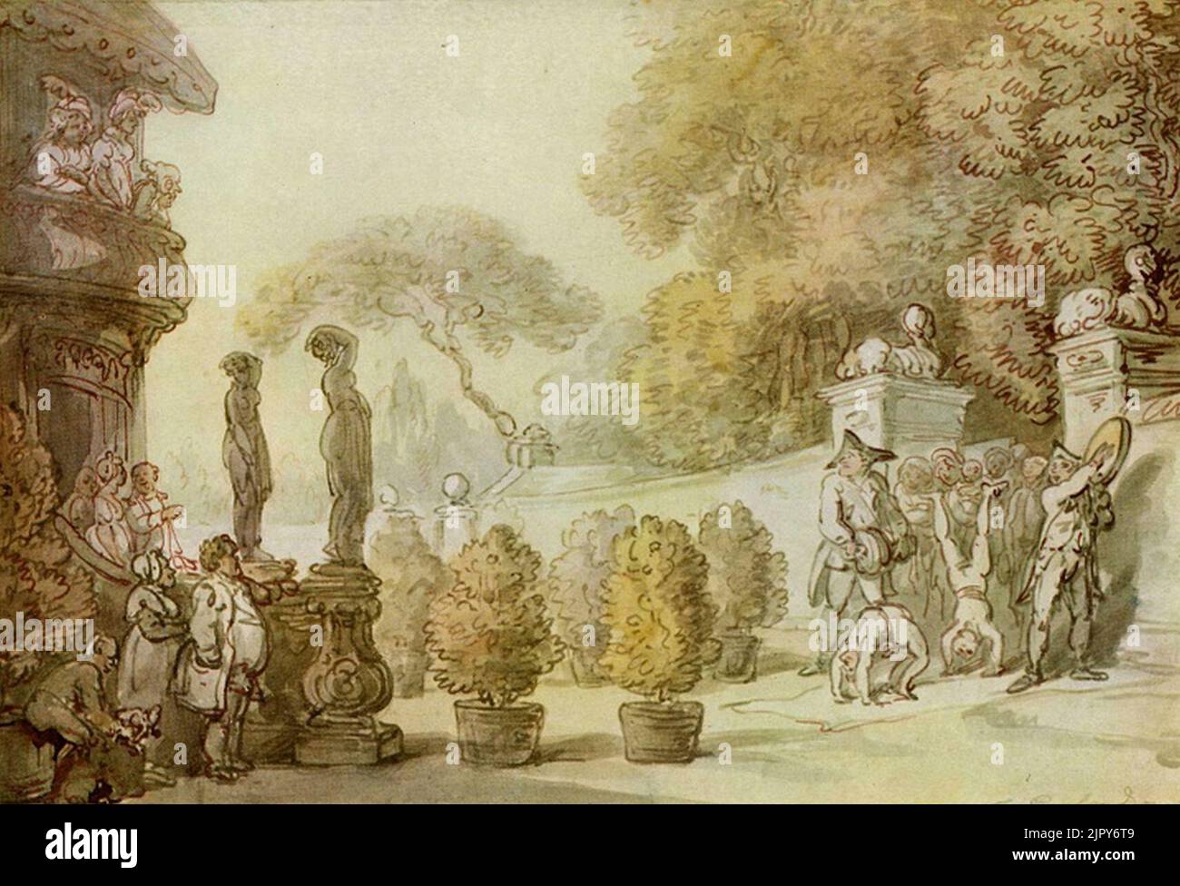 Thomas Rowlandson - Entrance to Vauxhall Gardens Stock Photo - Alamy