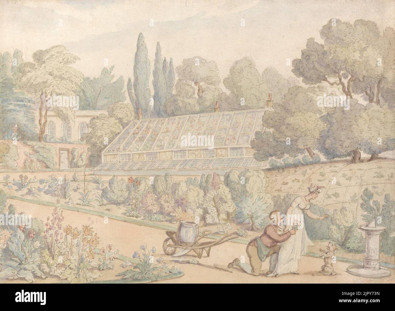 Thomas Rowlandson - The Gardener's Offering Stock Photo - Alamy