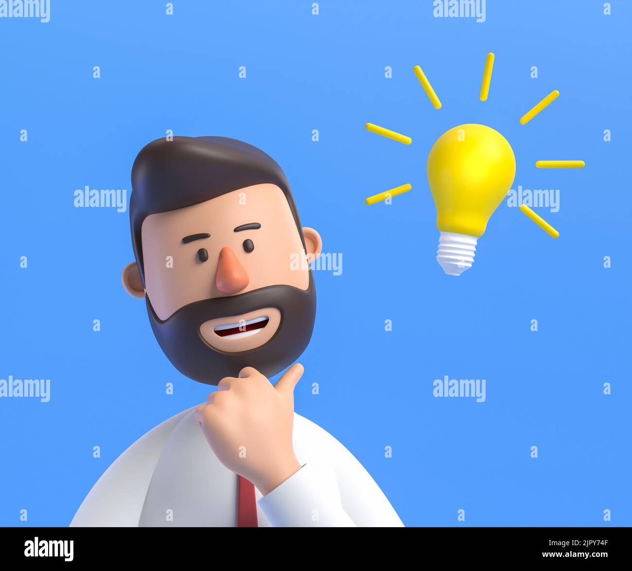 Cartoon illustration boss thinking hi-res stock photography and images ...