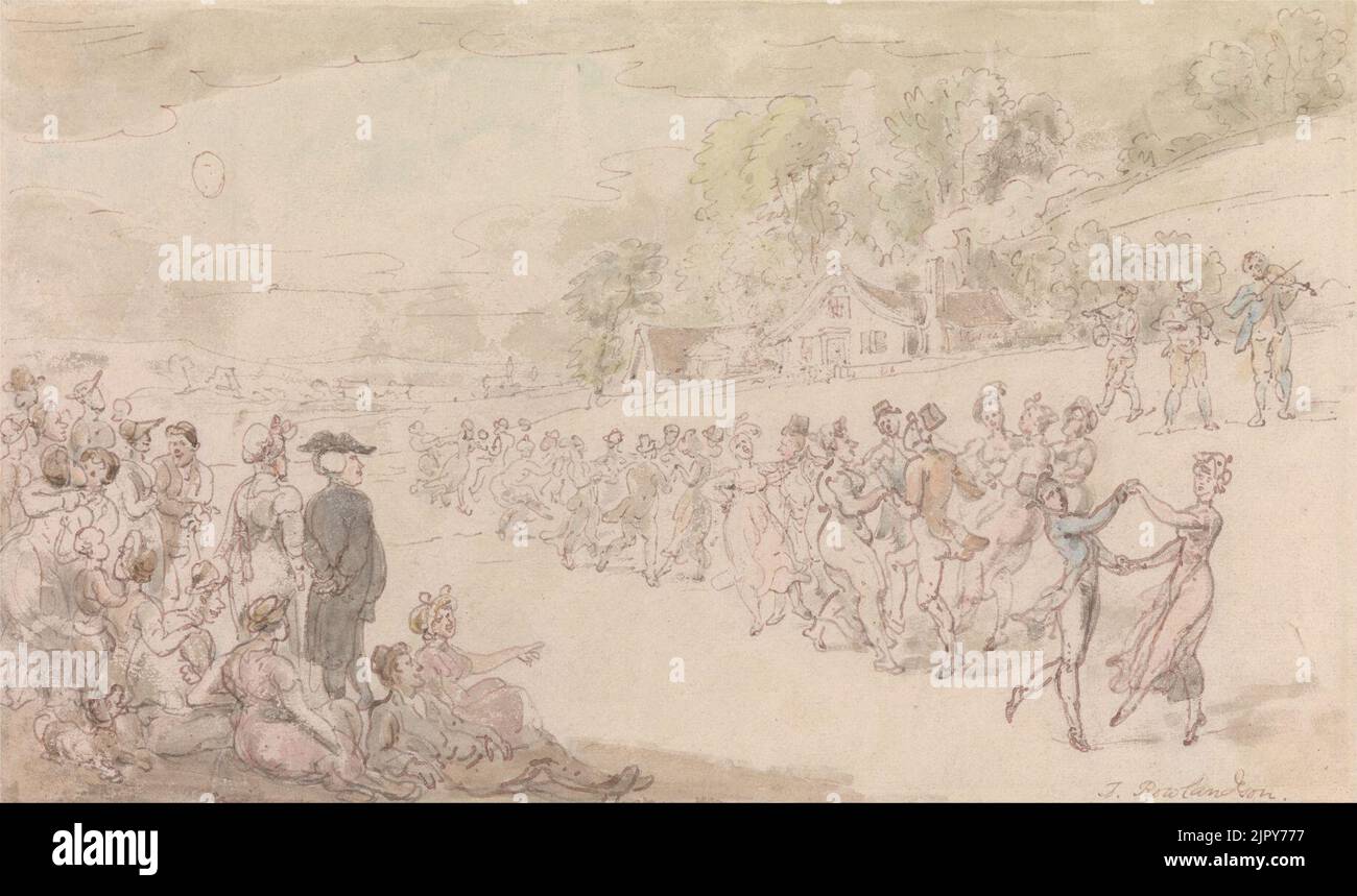 Thomas Rowlandson - The Vicar of Wakefield- The Dance Stock Photo - Alamy