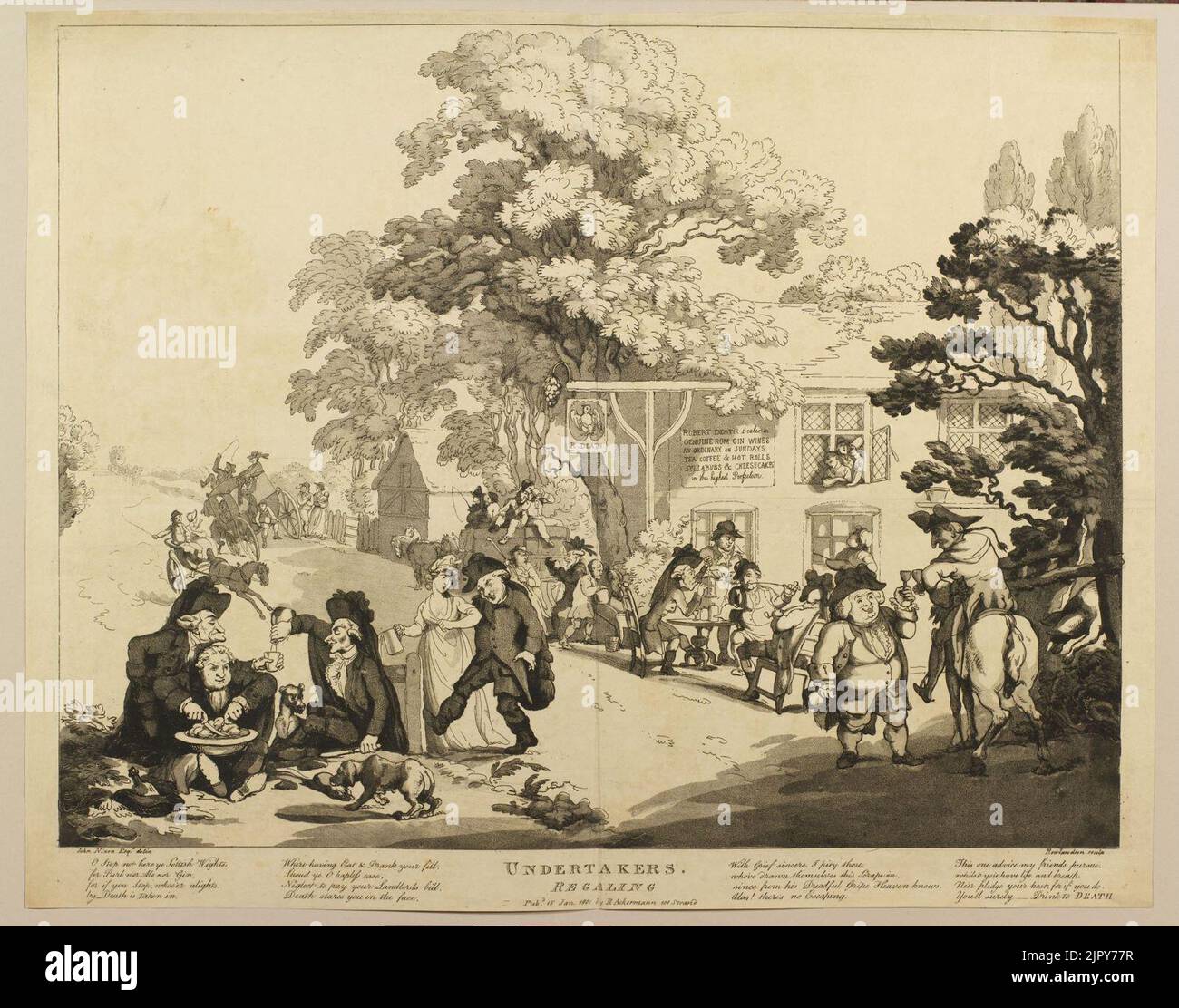 Thomas Rowlandson - Undertakers Regaling - after John Nixon - 1801 ...