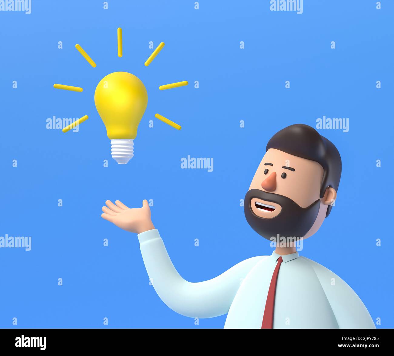 3d illustration.Confused Man have to choose the right arrow to follow ...