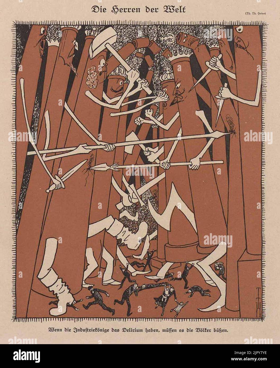 Thomas Theodor Heine - The masters of the world Stock Photo - Alamy