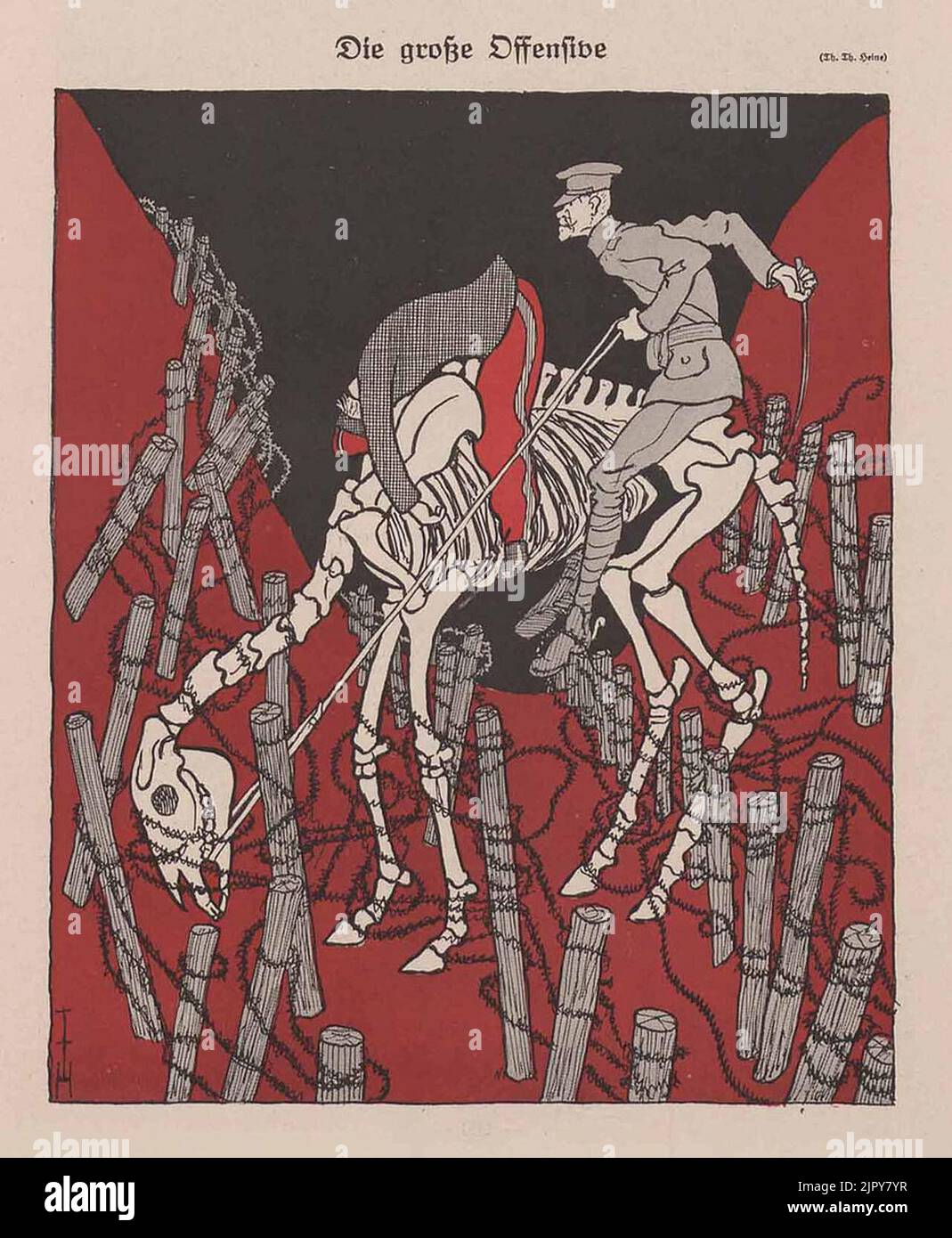 Thomas Theodor Heine - The Major Offensive Stock Photo - Alamy