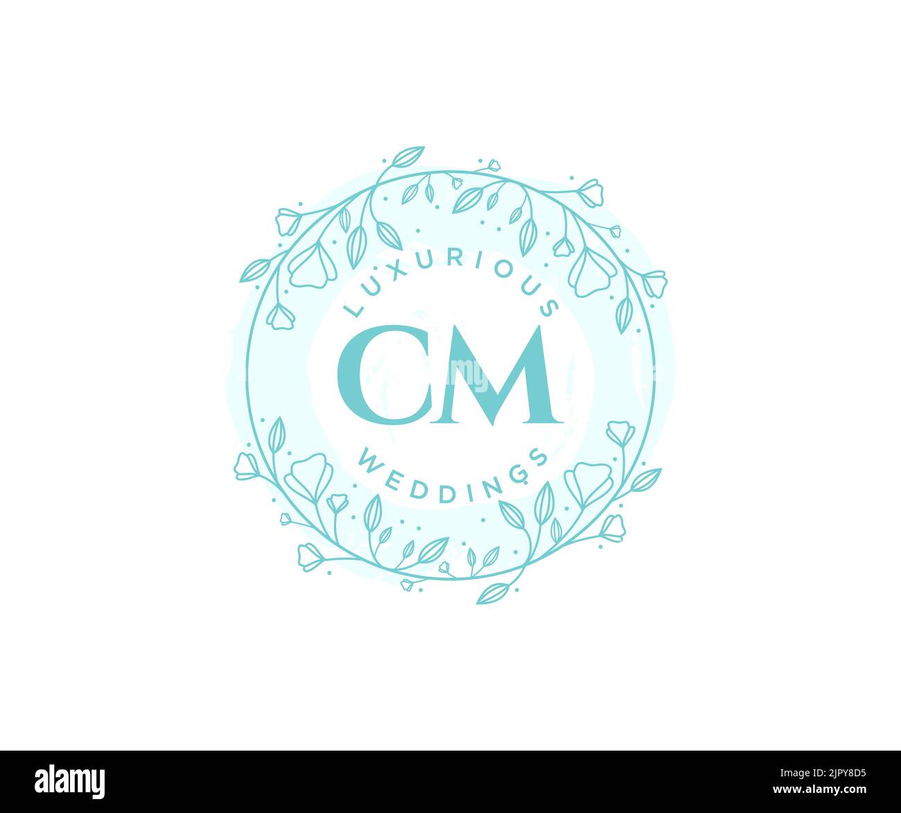 CM Initials letter Wedding monogram logos template, hand drawn modern ...