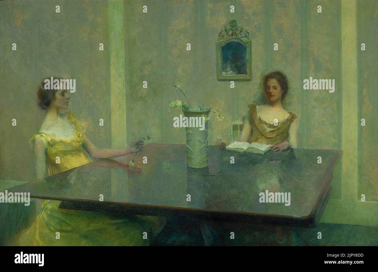 Thomas Wilmer Dewing - A Reading - 1897 Stock Photo - Alamy
