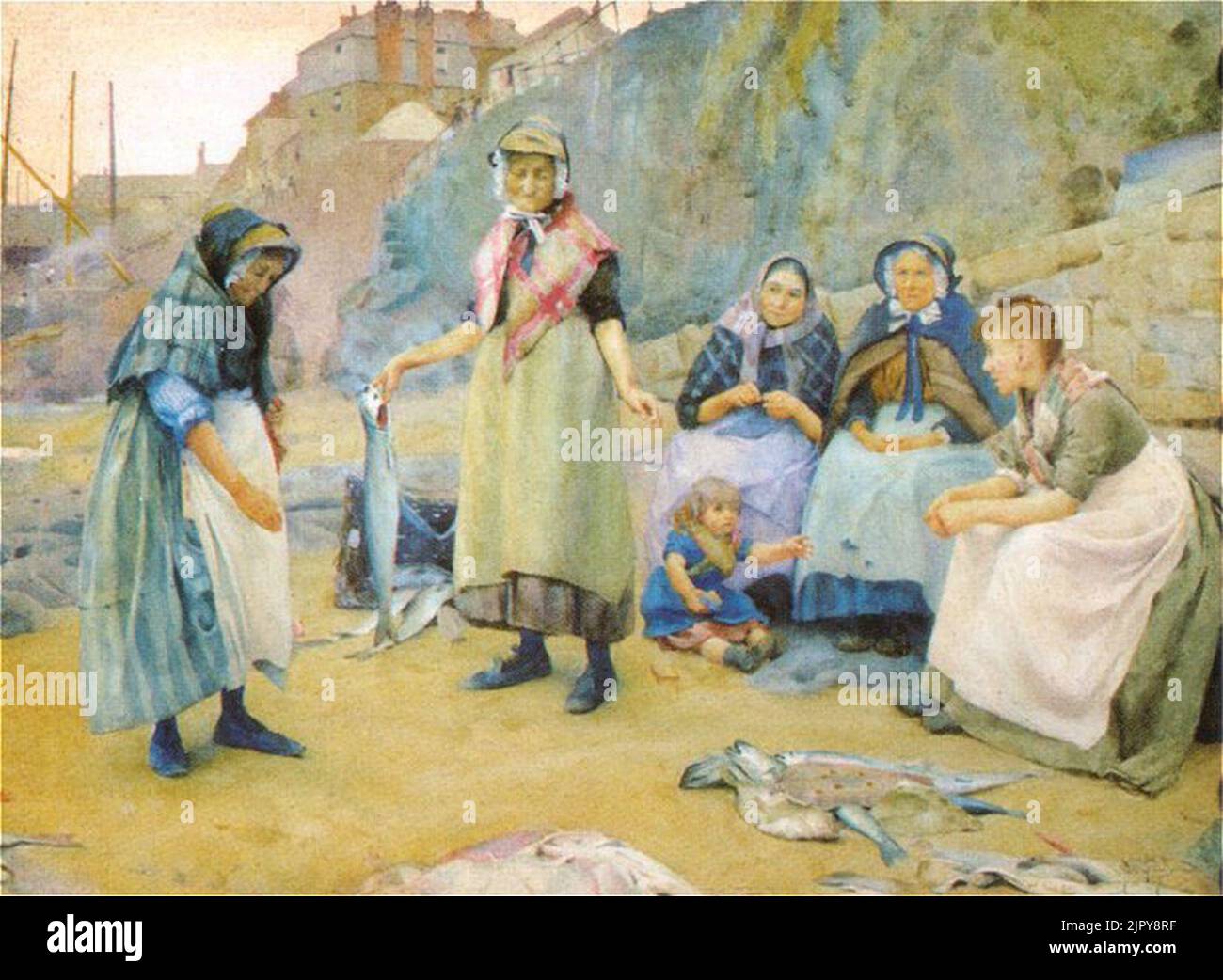 ThomasCooperGotch Sharing Fish Stock Photo - Alamy