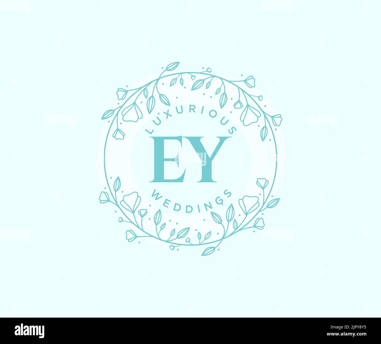 EY Initials letter Wedding monogram logos template, hand drawn modern ...