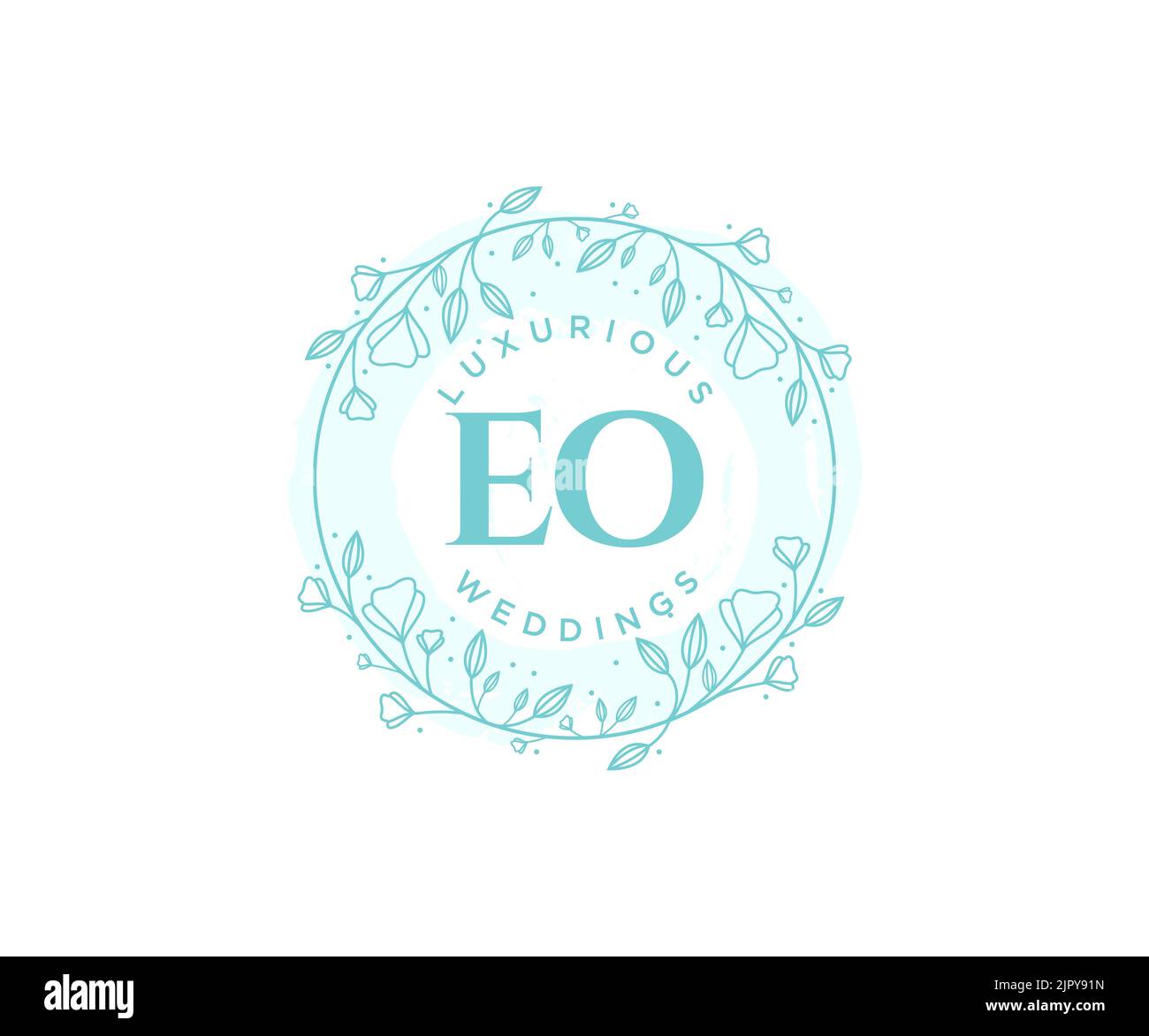 EO Initials letter Wedding monogram logos template, hand drawn modern ...