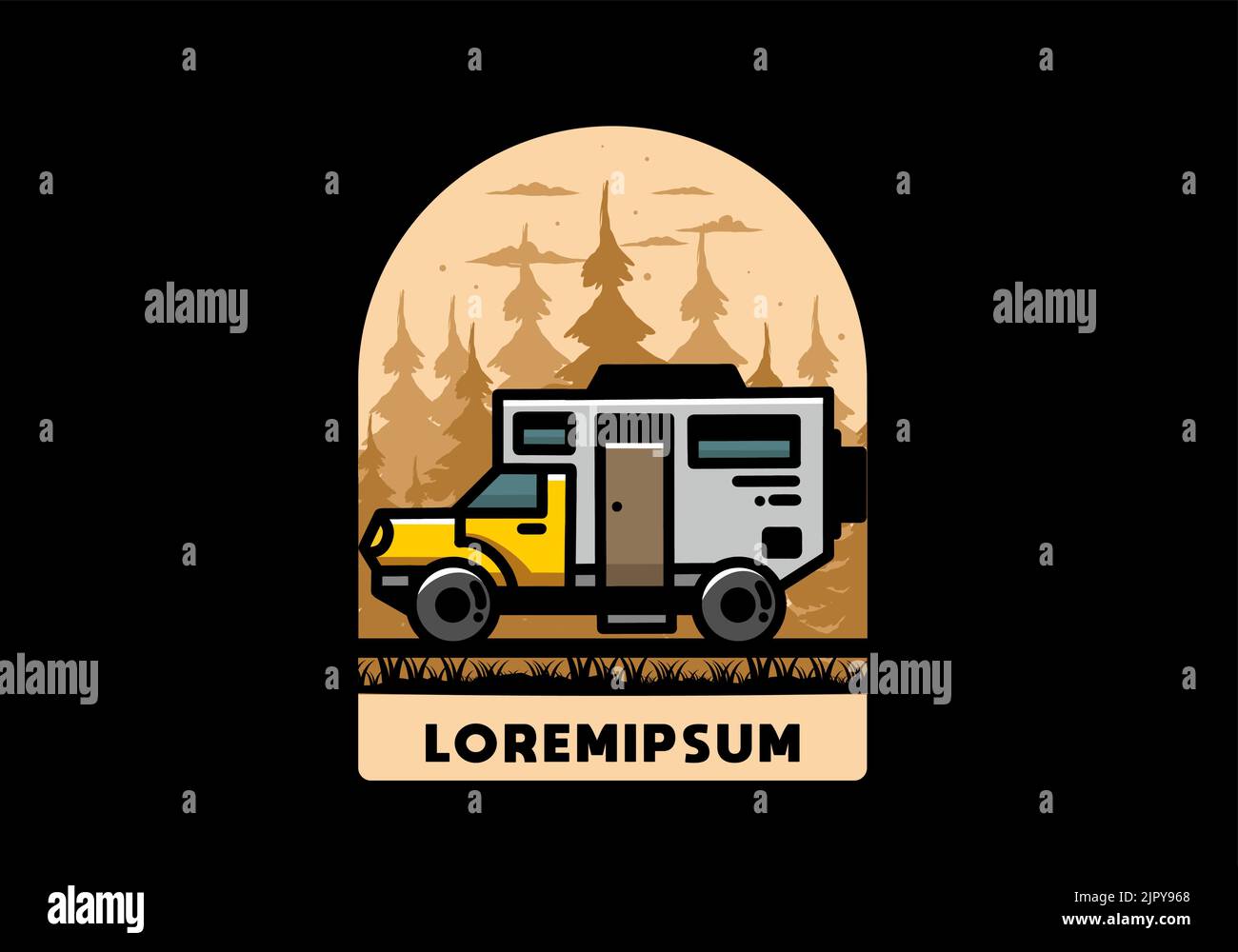 Silhouette overland truck hi-res stock photography and images - Alamy