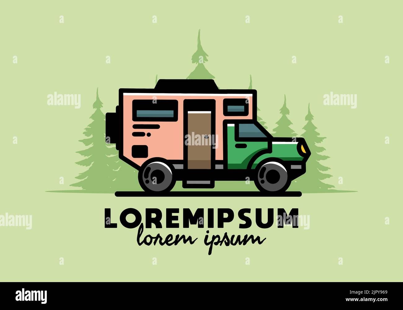 Silhouette overland truck hi-res stock photography and images - Alamy