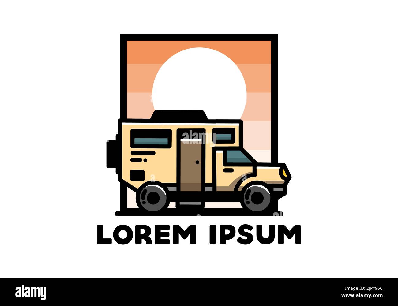 Silhouette overland truck hi-res stock photography and images - Alamy