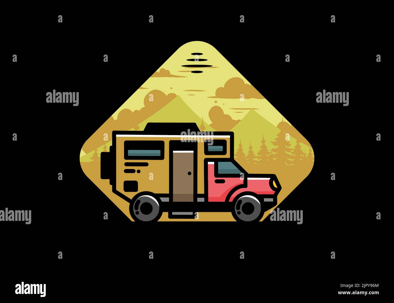 Silhouette overland truck hi-res stock photography and images - Alamy