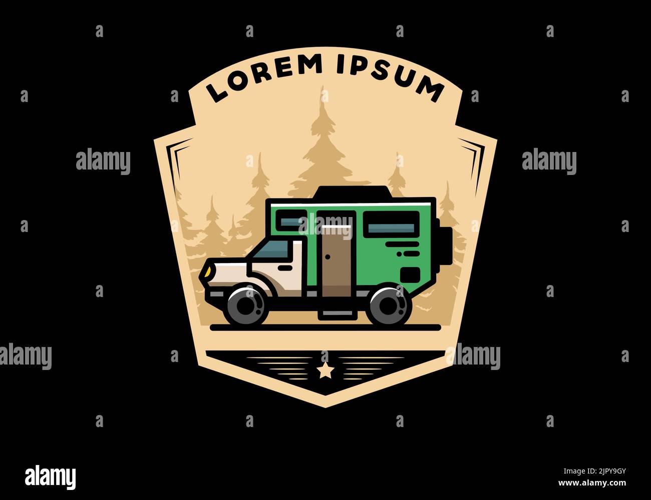 Silhouette overland truck hi-res stock photography and images - Alamy