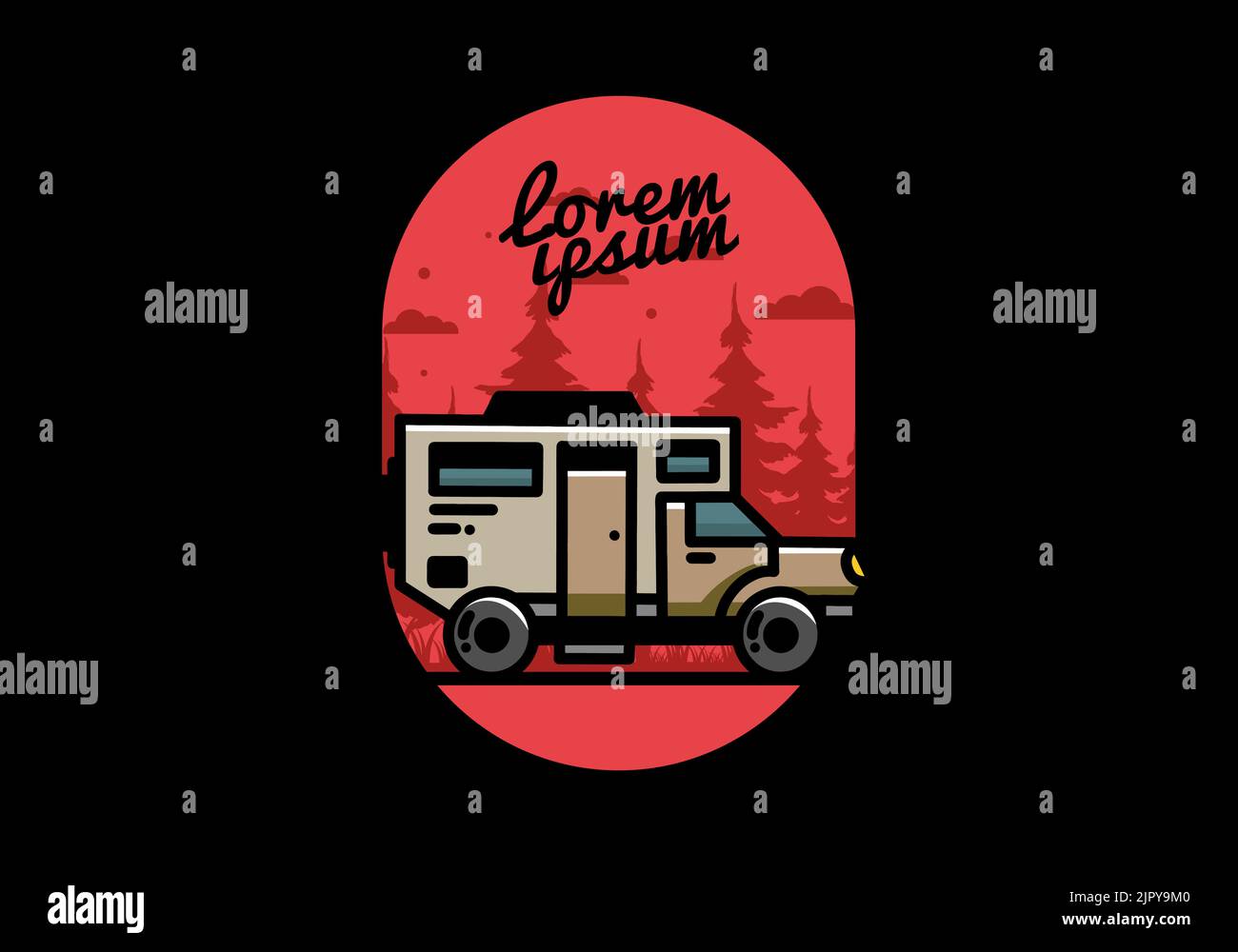 Silhouette overland truck hi-res stock photography and images - Alamy