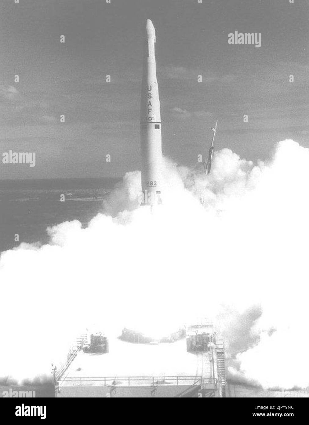 Thor Able Star with Transit 3A Nov 30 1960 launch Stock Photo - Alamy