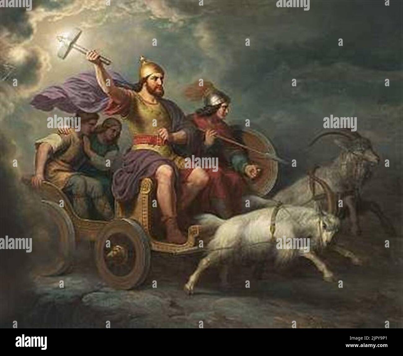 Thor drager paa Eventyr med Asaloke, Roska og Tjalfe Stock Photo - Alamy