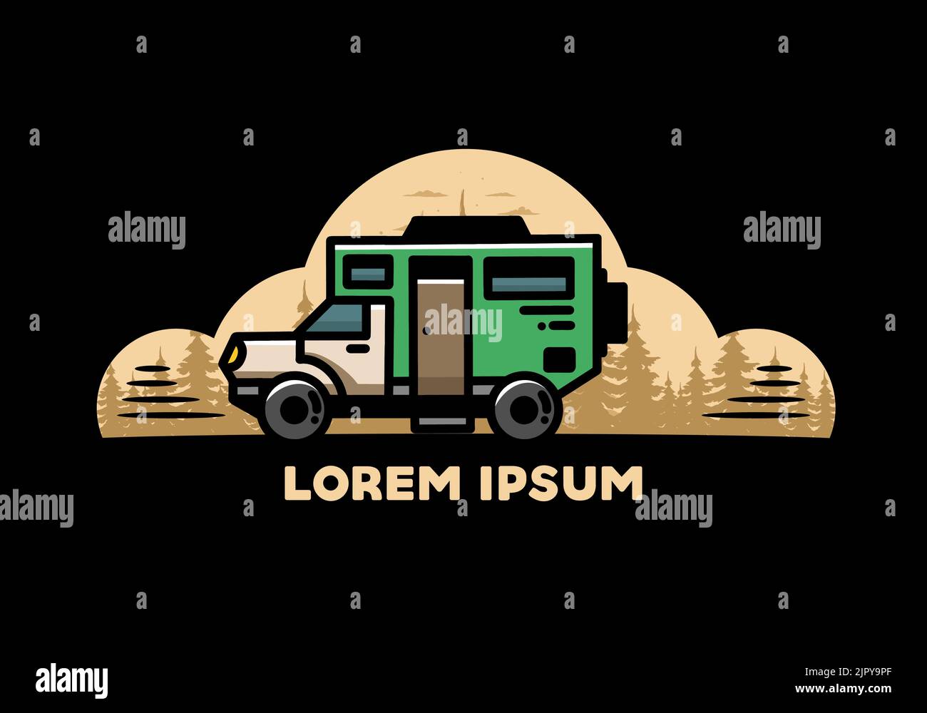 Silhouette overland truck hi-res stock photography and images - Alamy