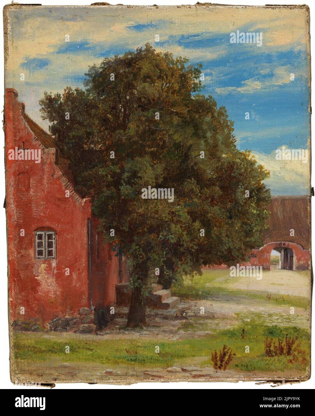 Thorald Læssøe - The Courtyard of the Boller Manor, Jutland, Denmark ...