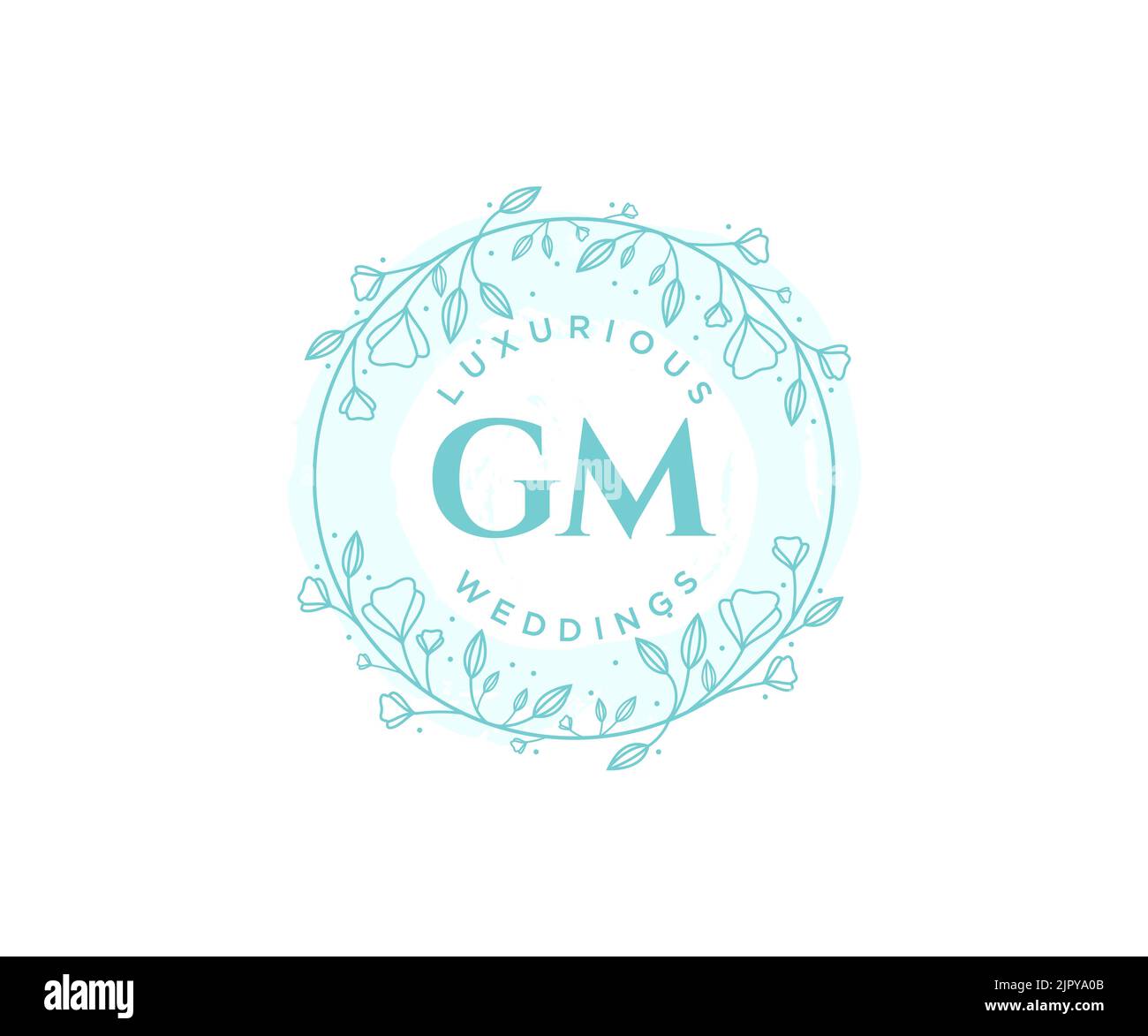 GM Initials letter Wedding monogram logos template, hand drawn modern ...