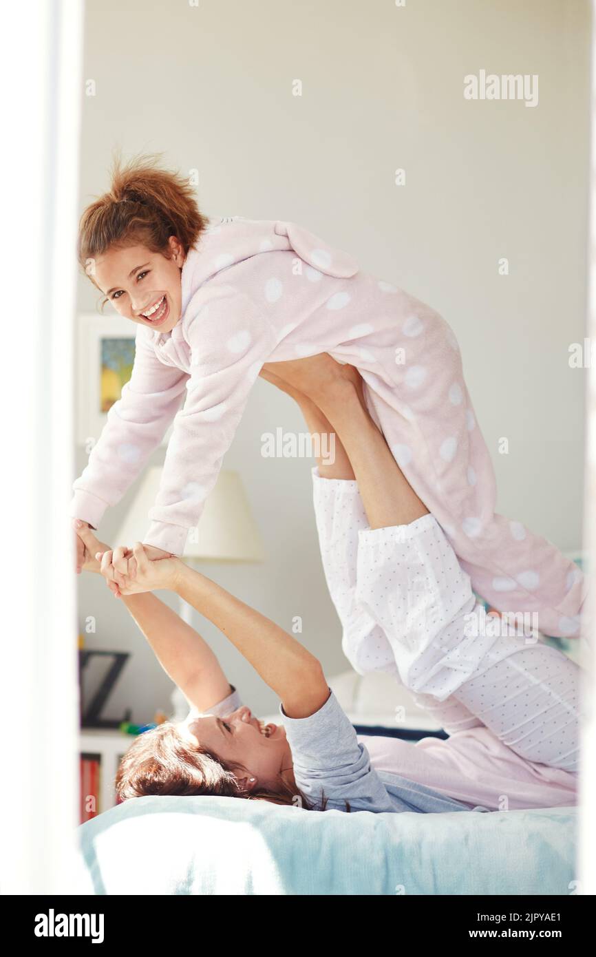 The fun stops when the lights go out. a young mother lifting her ...