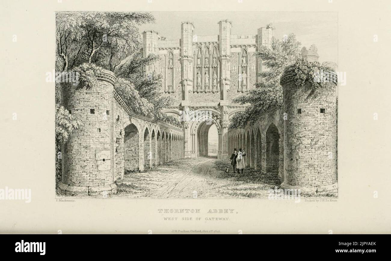 Thornton Abbey Gatehouse stylesofarchitec00rick 0256 Stock Photo - Alamy