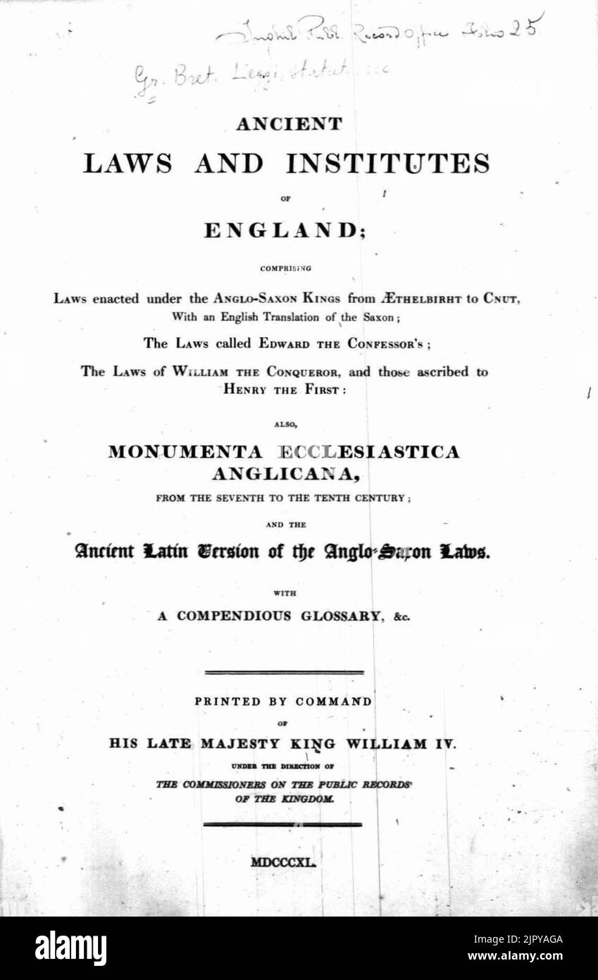 Laws for england Black and White Stock Photos & Images - Alamy