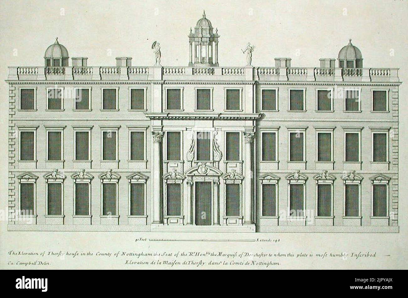 Thorsby Vitruvius Britannicus edited Stock Photo - Alamy