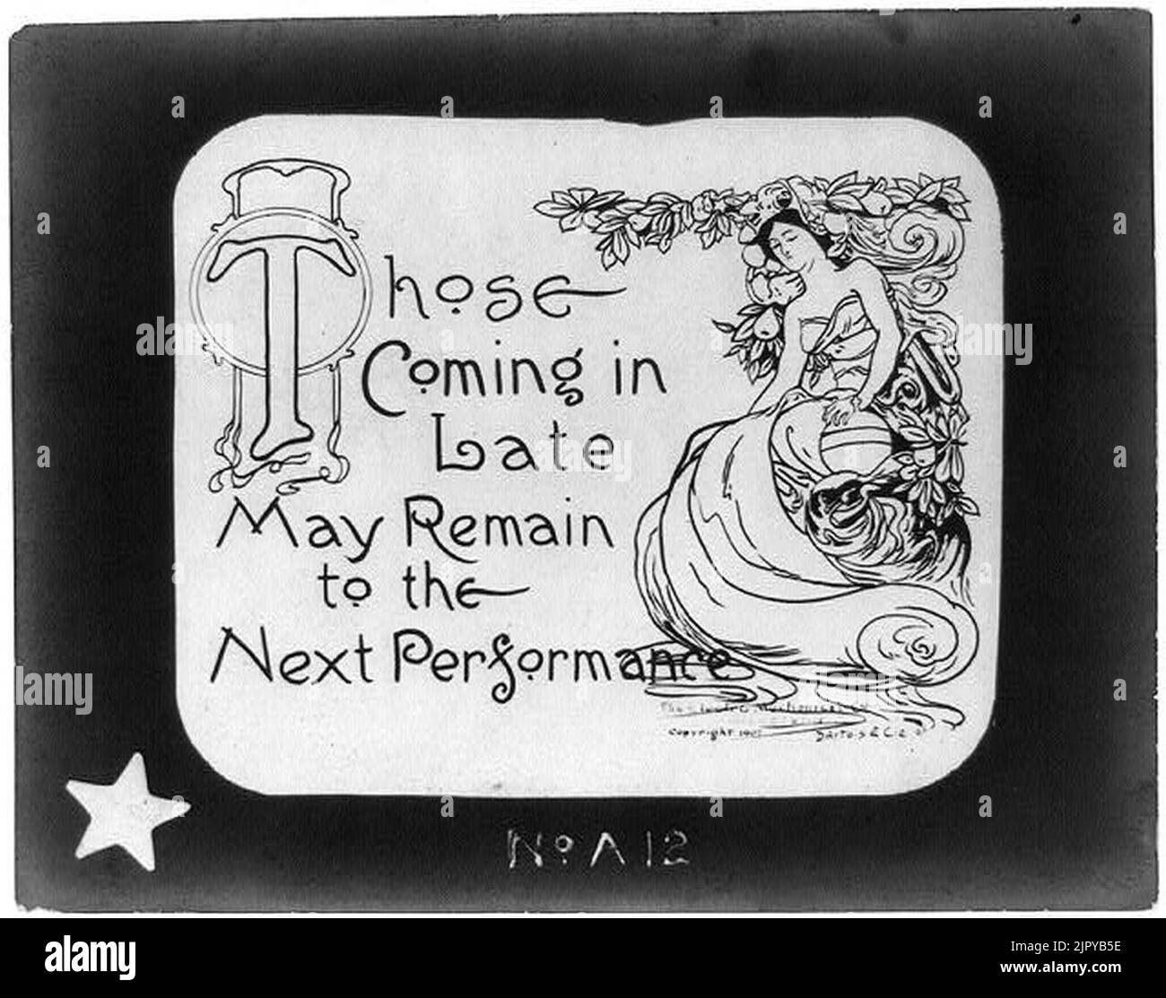 Those coming in late may remain to the next performance - D'Artois ...