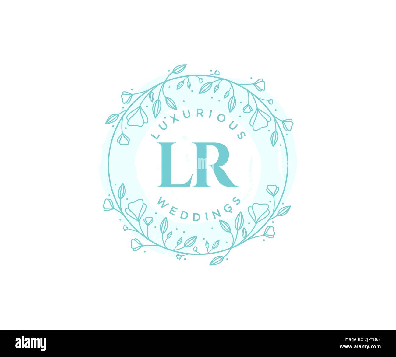 LR Initials letter Wedding monogram logos template, hand drawn modern ...