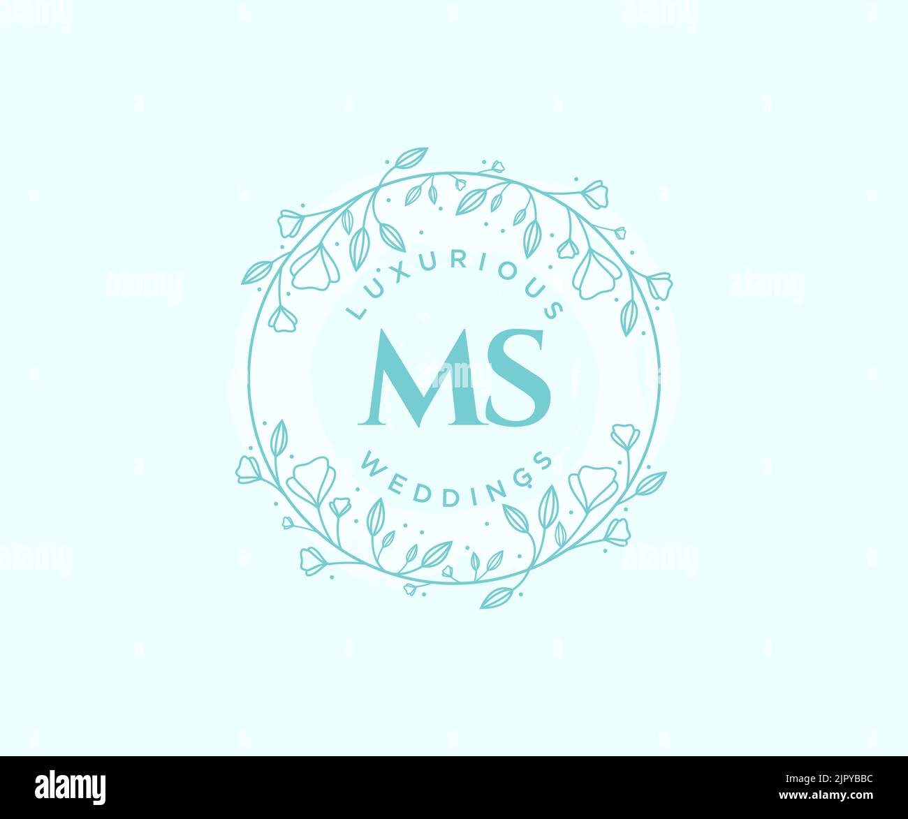 MS Initials letter Wedding monogram logos template, hand drawn modern ...