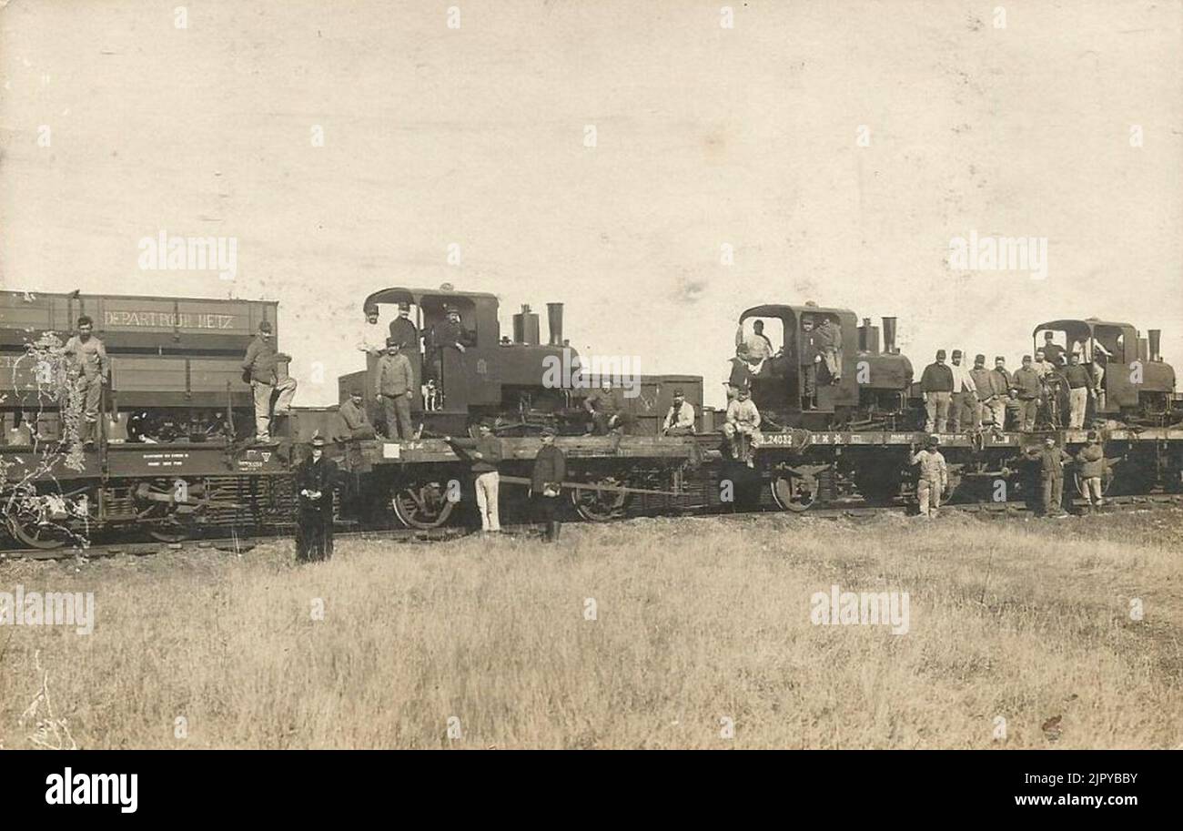Three 0-6-0 Decauville locomotives being despatched Stock Photo - Alamy