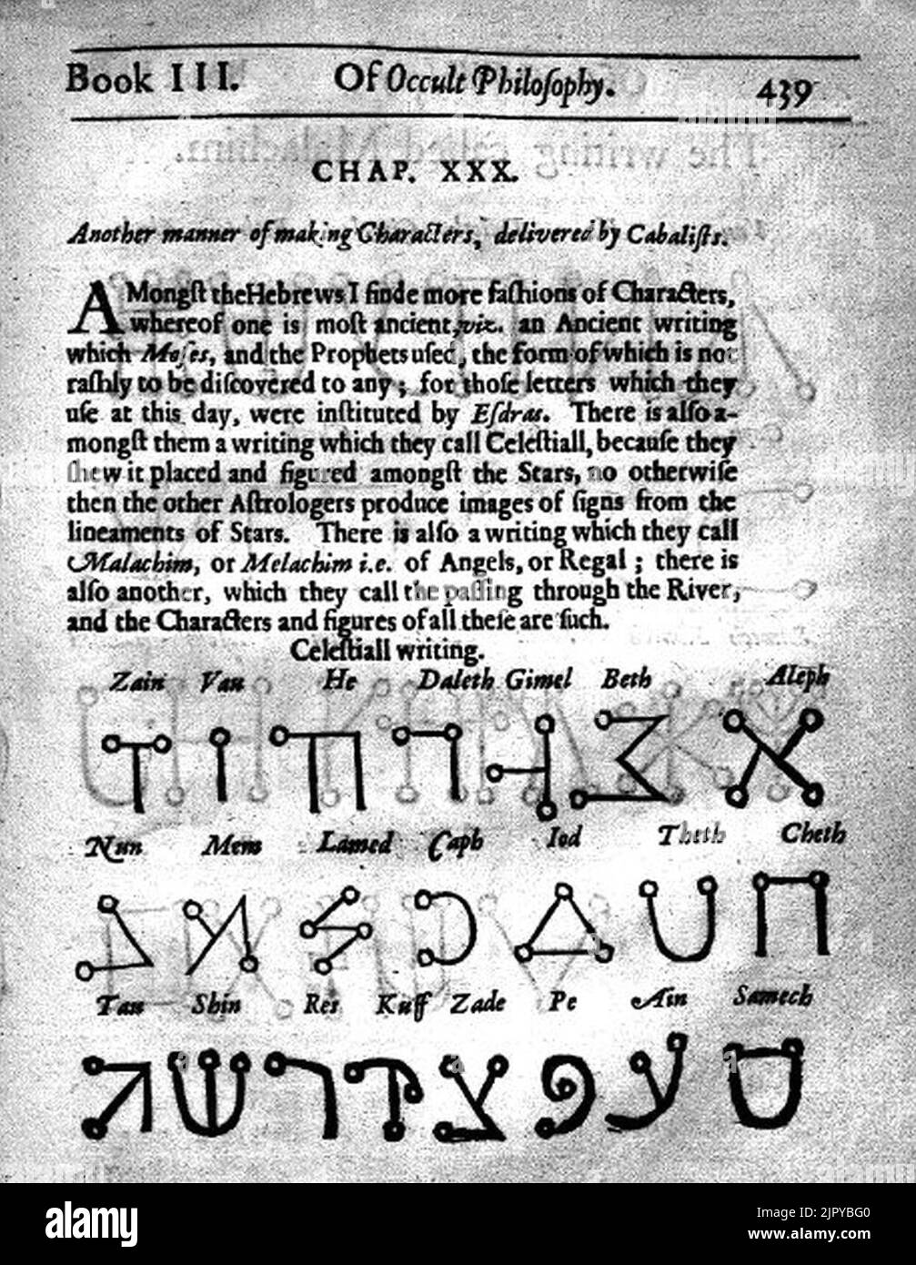 Three Books of Occult Philosophy-Book III-Page 439 Stock Photo - Alamy