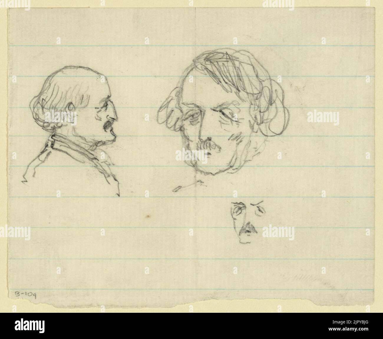 Three bust portraits, including Benjamin Butler Stock Photo - Alamy